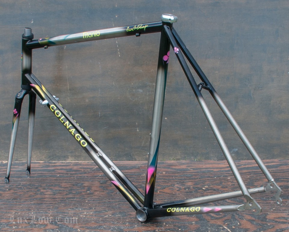 Vintage 59cm Titano BiTitan Colnago RoadBike FRAME FORK Decor Bicycle ...