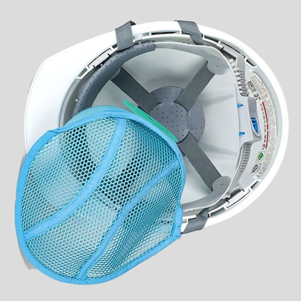 Breathable Mesh Helmet Insert Liner Blue Safety Cap Cooling Pad Adult ...