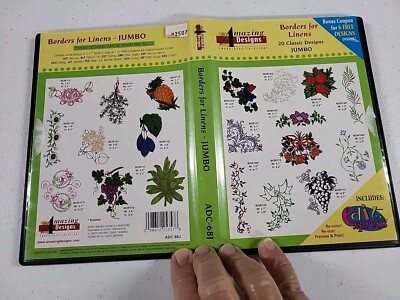 AMAZING DESIGNS Machine Embroidery CD - BORDERS FOR LINENS (Used) | eBay