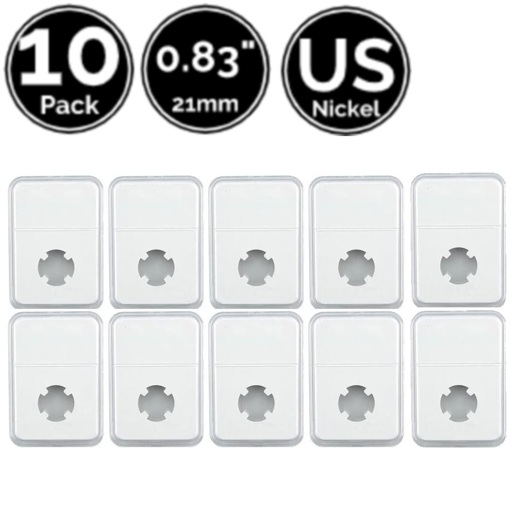 HHZ Collectibles Holders 10 Pack 21mm (0.83") Slab Coin Display Holders ...