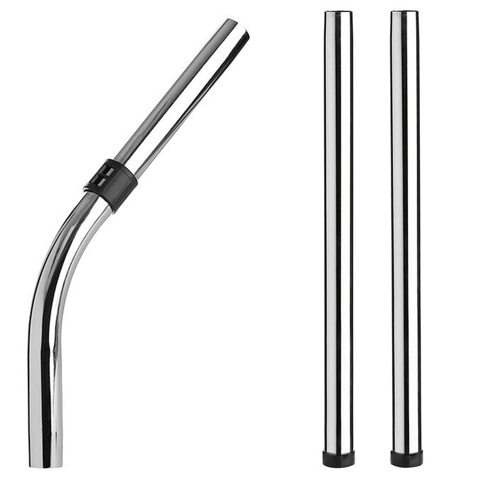 FITS NUMATIC HENRY 32mm CHROME TUBE PIPES EXTENSION X2 & BENT HOSE END ...
