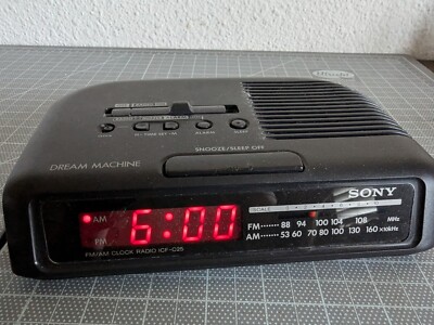 Sony Dream Machine AM/FM Radio/Alarm Clock Model ICF-C25 Tested Vintage ...