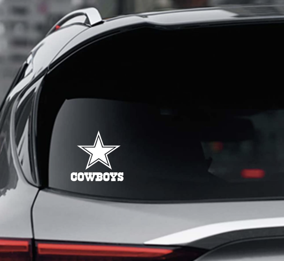 Dallas Cowboys Window Sticker Vinyl Decal any size any color FREE ...