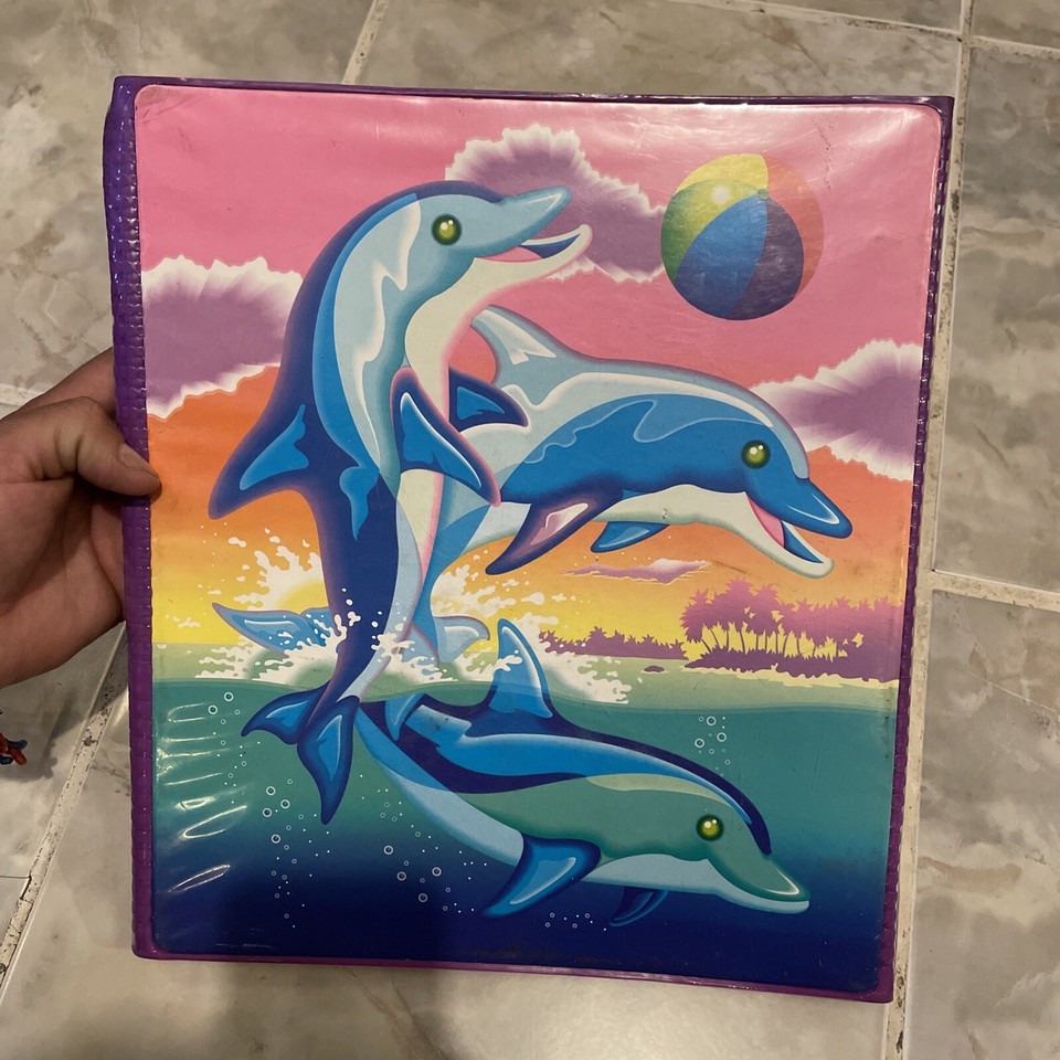 Vintage Lisa Frank 3 Ring Trapper Keeper Binder Dolphins Stuart Hall ...