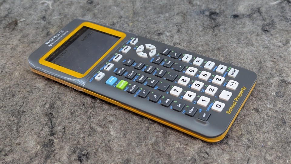 Texas Instruments TI-84 PLUS CE Graphing Calculator - Grey & Yellow ...