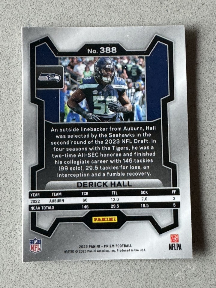 2023 Panini Prizm #388 Derick Hall Rookie | eBay