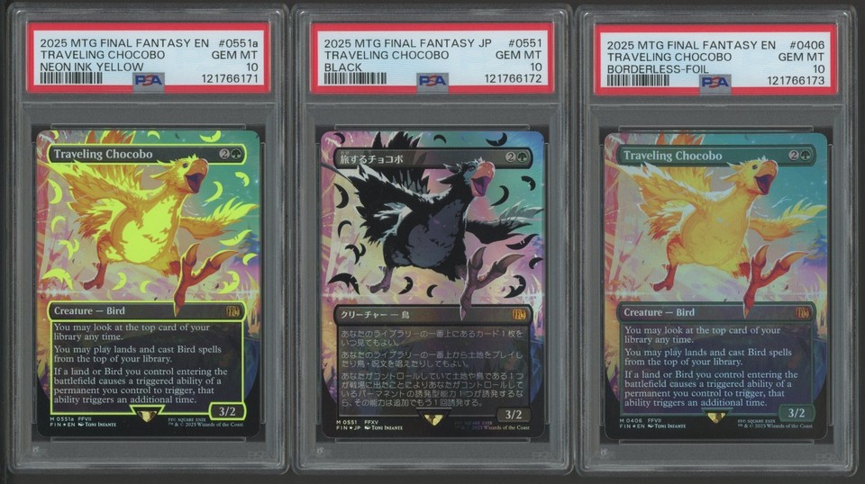2025 MTG Final Fantasy EN 551 Traveling Chocobo PSA 10 Sequential Set ...