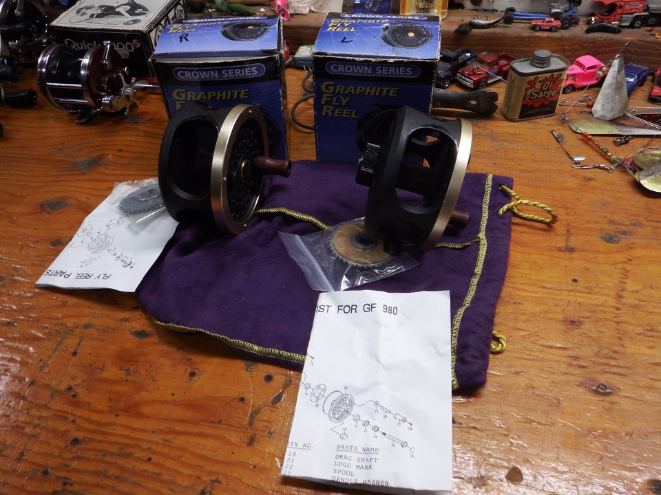 PAIR OF CROWN SERIES GF 980 FLY REELS RIGHT OR LEFT WITH BOXES | eBay