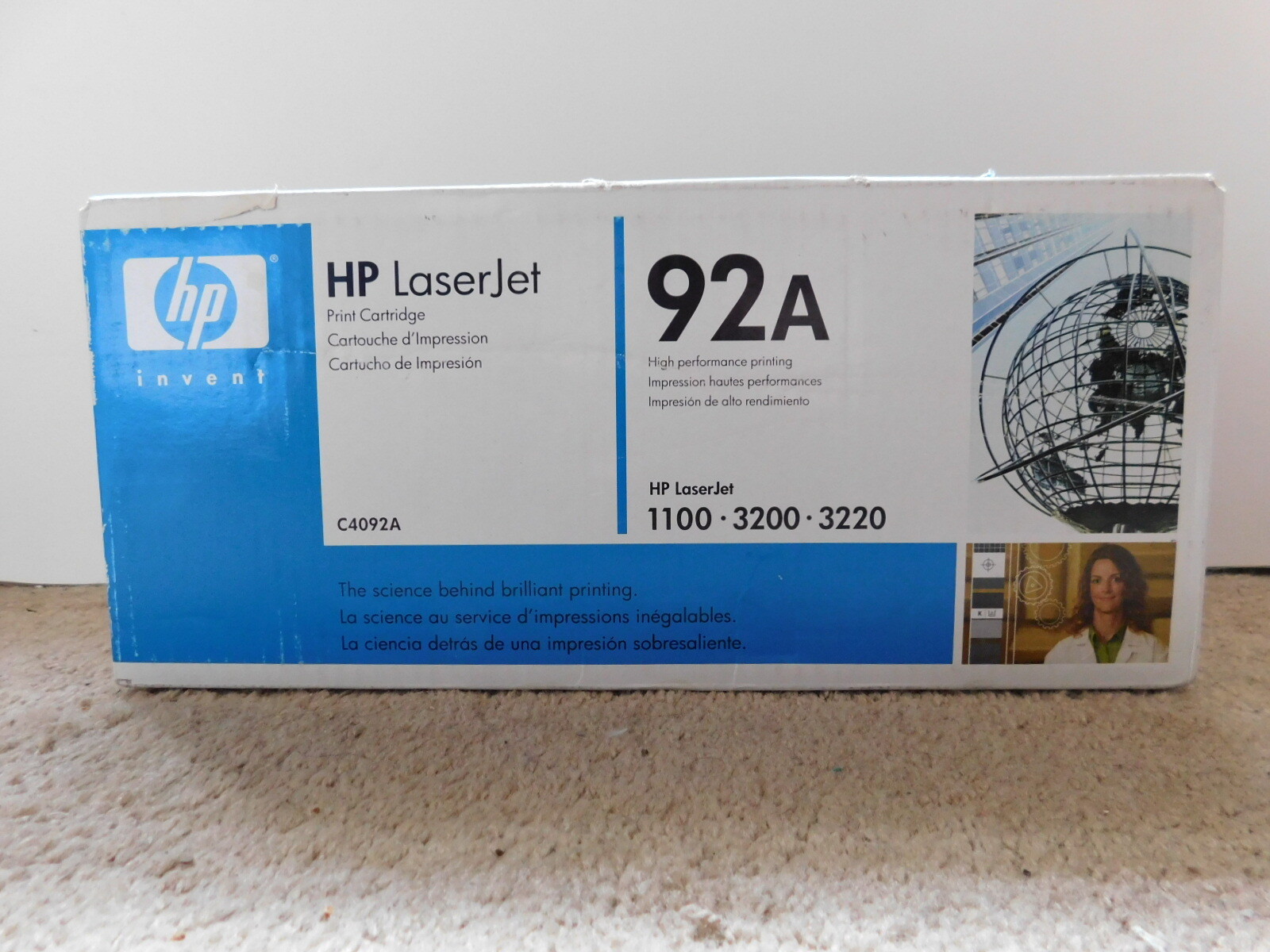 HP 92A (C4092A) Black Original LaserJet Print Cartridge 1100 3200 3220 ...