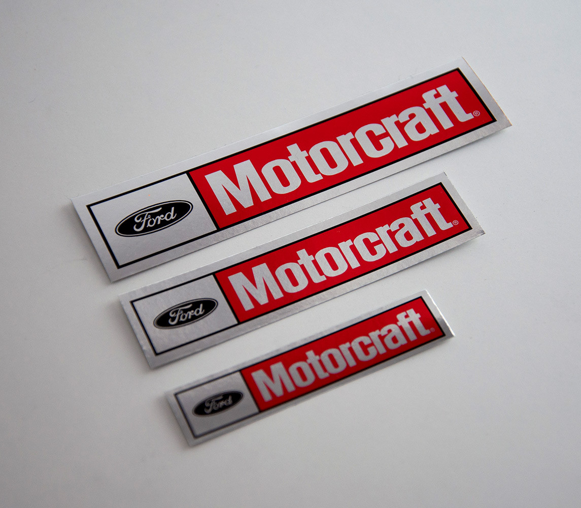 Ford Motorcraft Sticker Chrome/Silver Black | 3 x | Aftermarket | Graphic