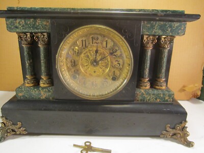 ANTIQUE SETH THOMAS 1880's - 1890's ADAMANTINE MANTLE CLOCK | eBay
