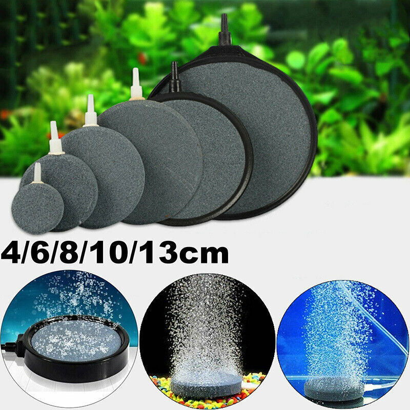 Round Air Stone Disk Bubble Diffuser Airstone Hydroponics Aquarium Fish ...