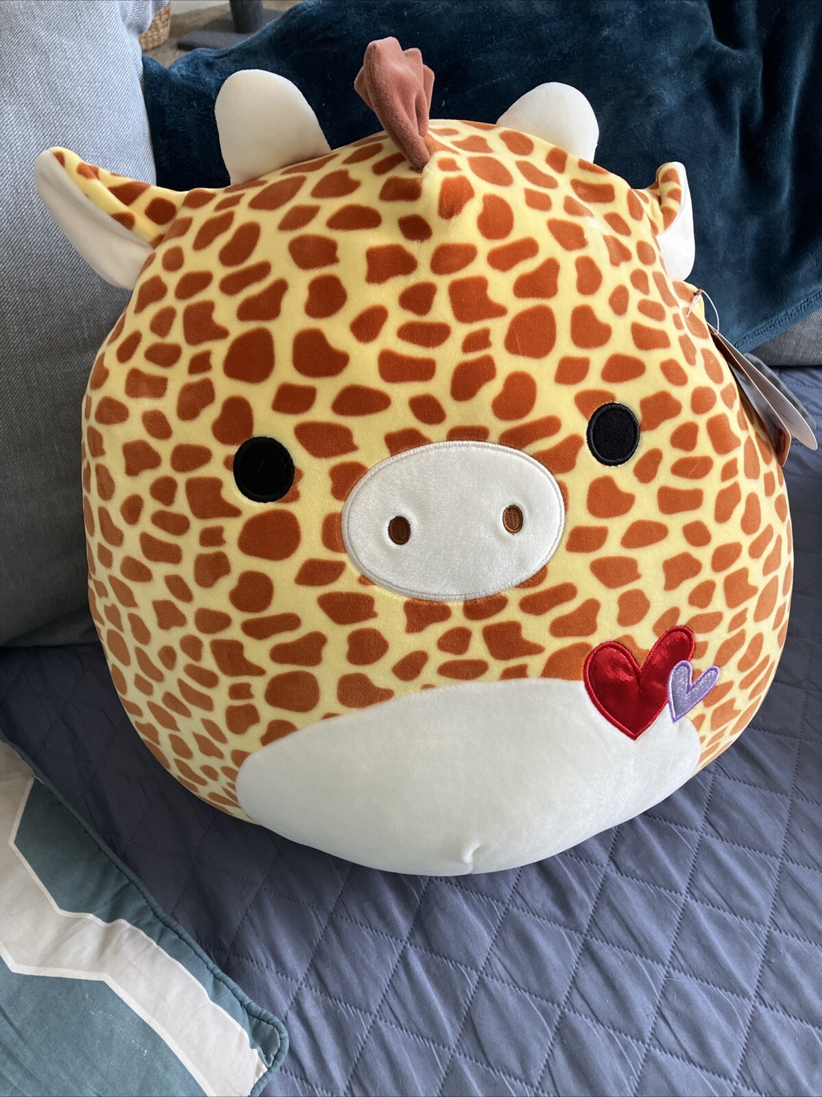 Kellytoy Squishmallow 16 inch Valentine's Le Micah The Giraffe Plush ...