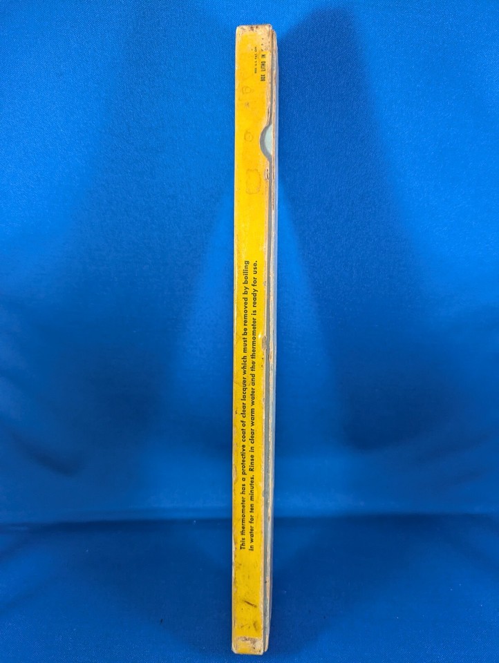 VINTAGE 1940's Taylor Candy Thermometer Guide No. 5916 RED WOOD PADDLE ...