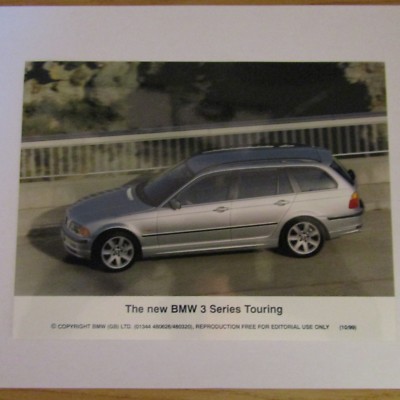 BMW 3 Series E46 Touring Estate side view 8" x 6" UK Press Photo ...