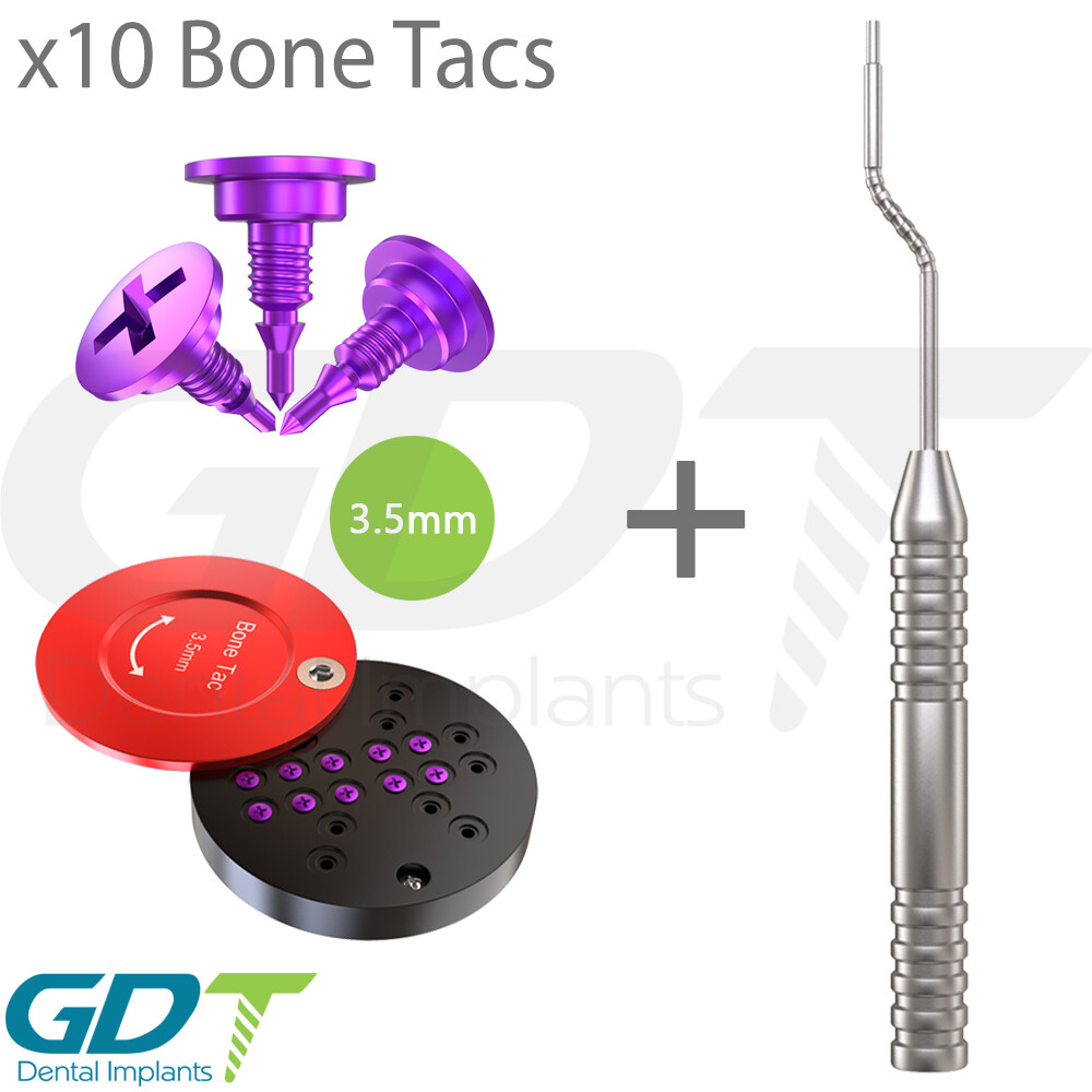 GBR System Tac Screw Case + 10 Tac Screws 3.5mm + Applicator Instrument ...