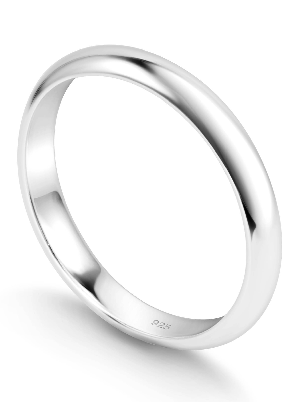 925 Sterling Silver Bridal Wedding Ring Comfort Ring Solid - 2mm to 8mm ...
