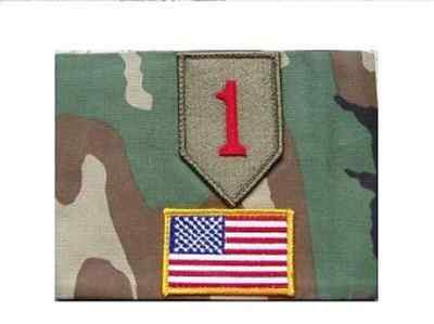 US Army 1st Division Big Red One Flag Reforger Armband Woodland ...