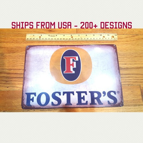 FOSTERS Australian Beer Sign Fosters Tin Foster's Australian Beer Metal ...