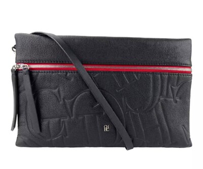 Carolina Herrera Inro Black Leather Cross Body Bag | eBay