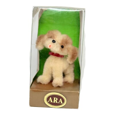 KK84 * Vintage ARA dog plush wool pocket pet made in Austria Mint in ...
