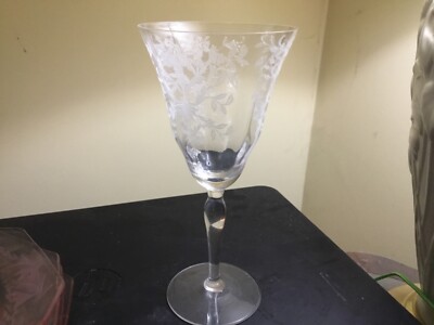 Vintage 1941-1957 Morgantown Crystal / LACE BOUQUET / Etched WATER ...