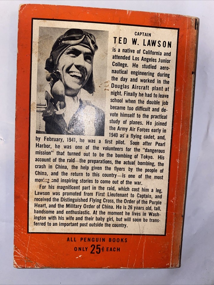 Thirty Seconds over Tokyo ~ Captain Ted Lawson ~ Infantry Journal 1944 Good Cond | eBay