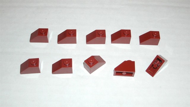 LEGO NEW 1x2 Dark Red Slope 45° (10x) 4541526 Brick 3040 | eBay