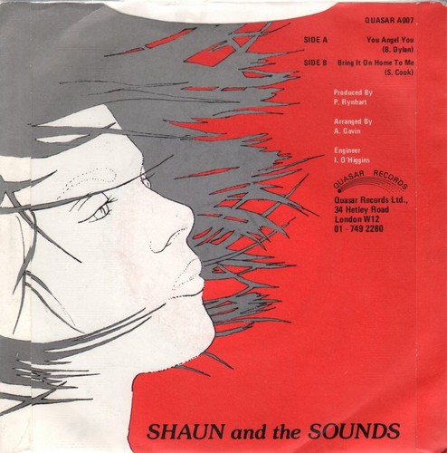 Shaun and the Sounds You Angel You 7" vinyl UK Quasar 1983 7" in pic ...