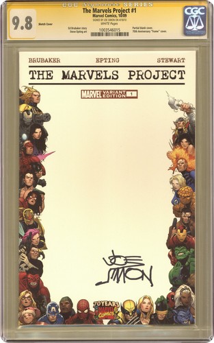 Marvels Project 1E EPTING Blank Variant CGC 9.8 SS Joe Simon 2009 ...