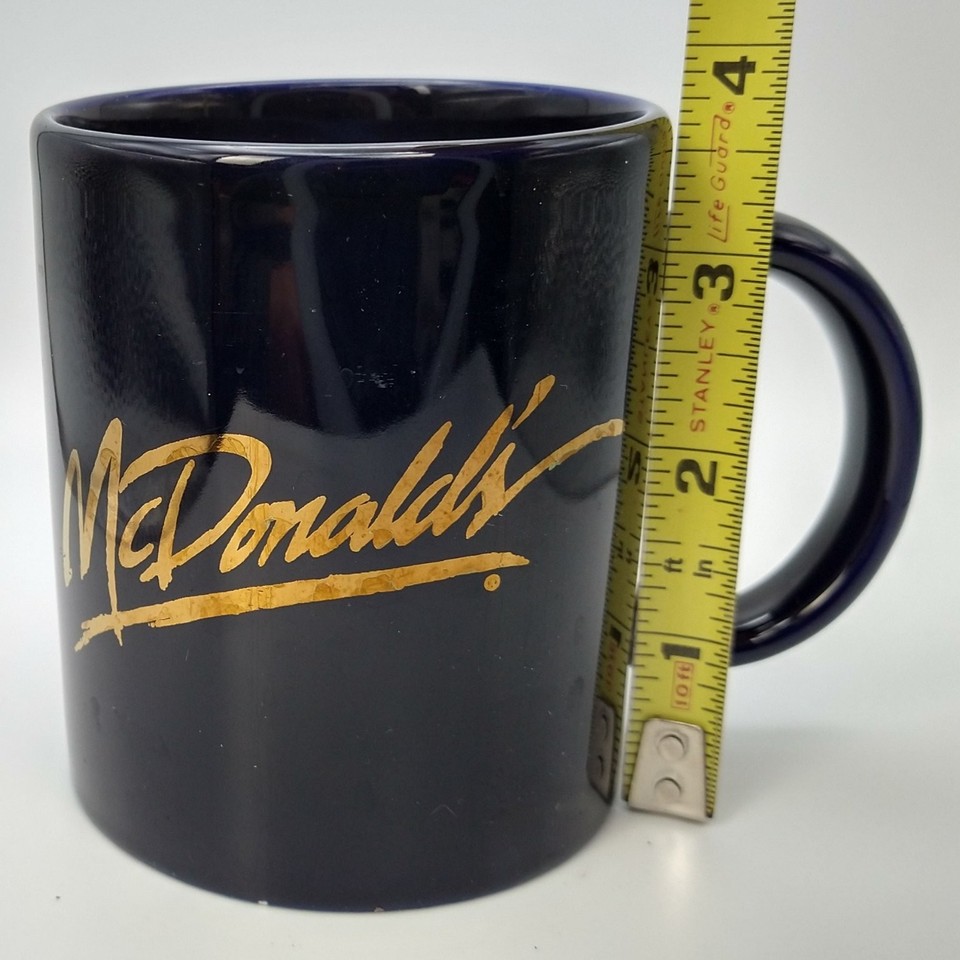 McDonald's Mug Dark Blue 12oz Ceramic Retro Logo Coffee Cup | eBay