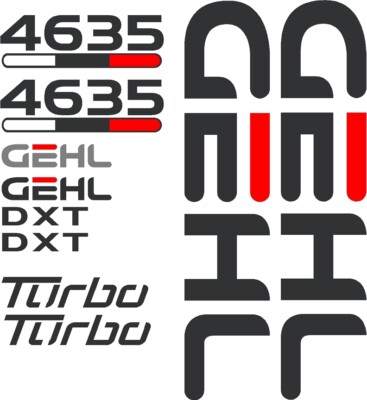 4635 DXT Replacement decals decal kit / sticker set skid loader fits ...