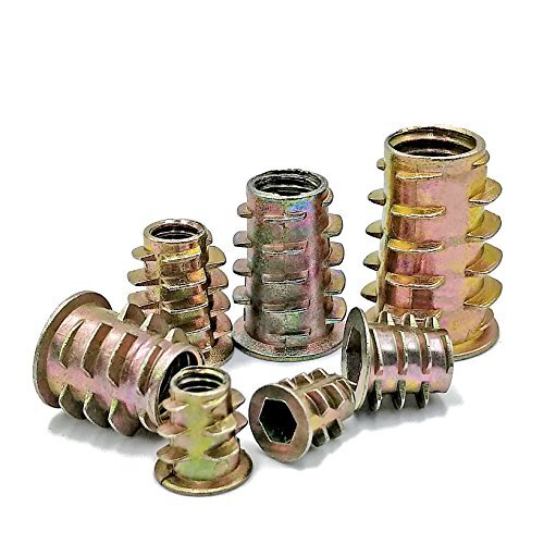 130 Pcs 7 Size M4/M5/M6/M8/M10 Nut Inserts - Zinc Alloy Screw Inserts ...