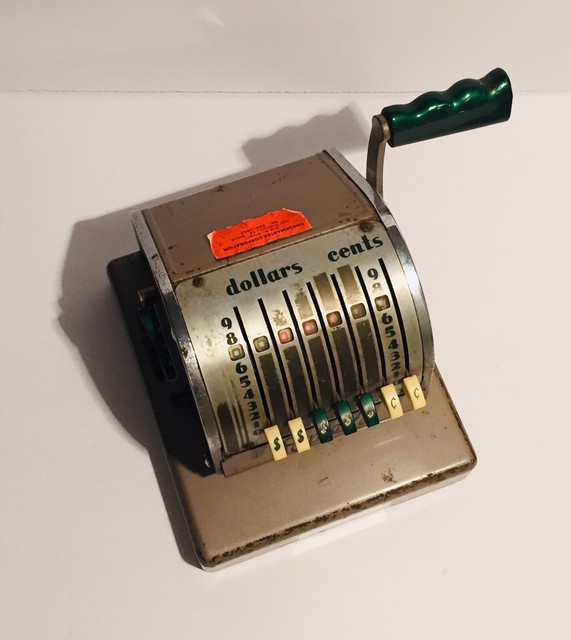 Vintage PayMaster T-550 Series Check Writer Stamping Machine With Key ...