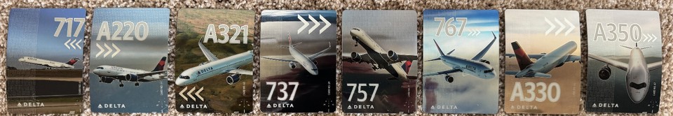 DELTA AIR LINES TRADING CARDS 22 CARDS INCLUDING VINTAGE DELTA TRADING ...