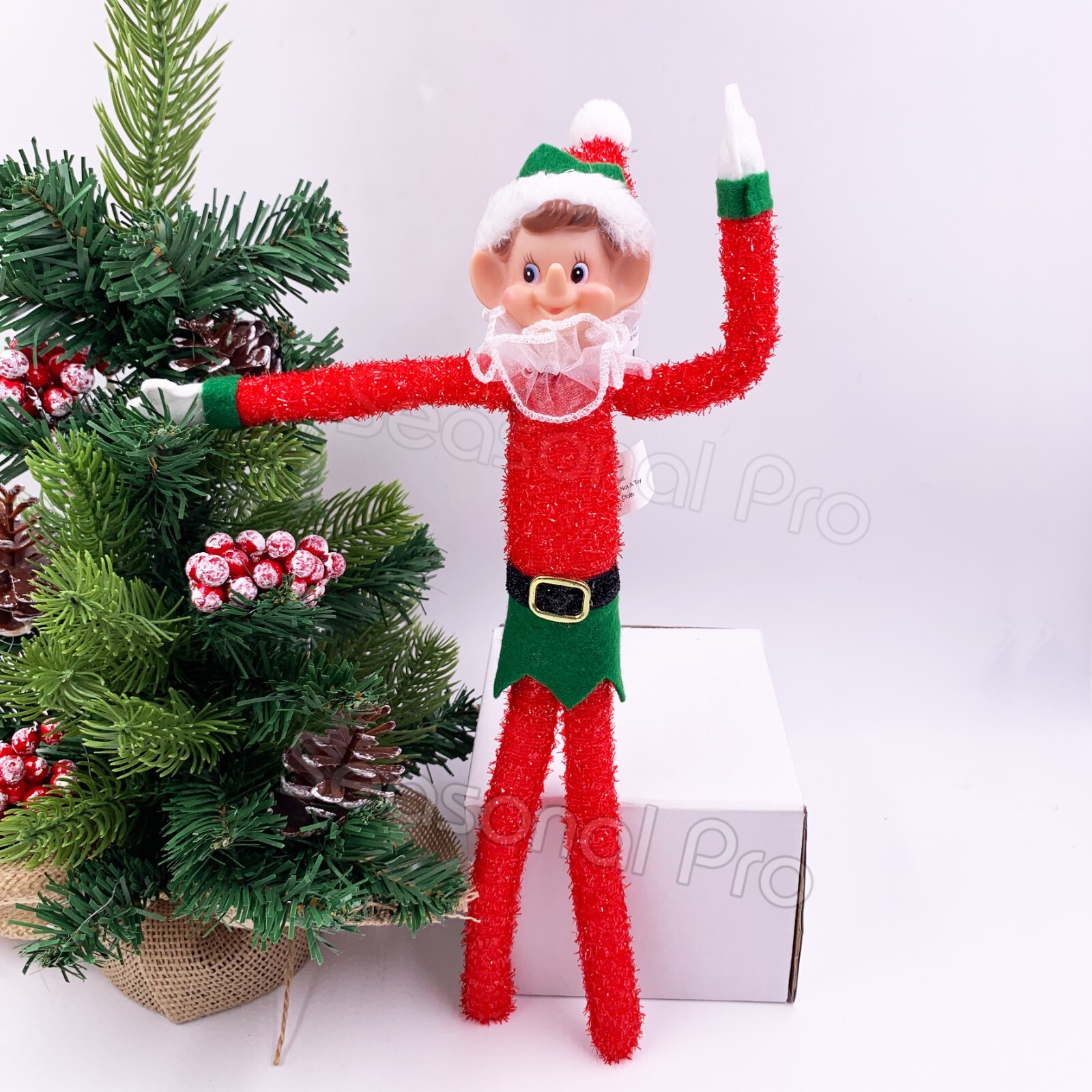 Christmas Elf Boy Girl Bendable Plush Toy Bend & Pose Naughty Elves ...
