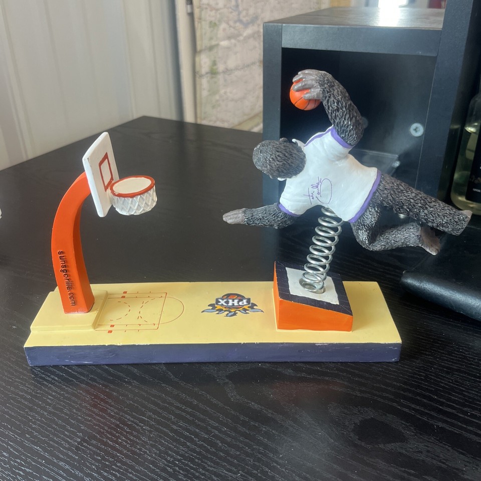 Phoenix Suns Gorilla Mascot Dunking Bobblehead Statue w Backboard ...