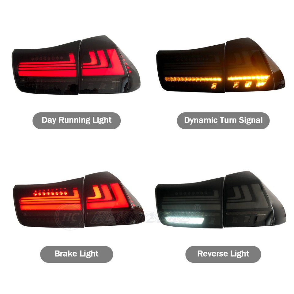 LED Tail Lights For Lexus RX 330 350 400h 2003-2009 Rear Lamp Start UP ...