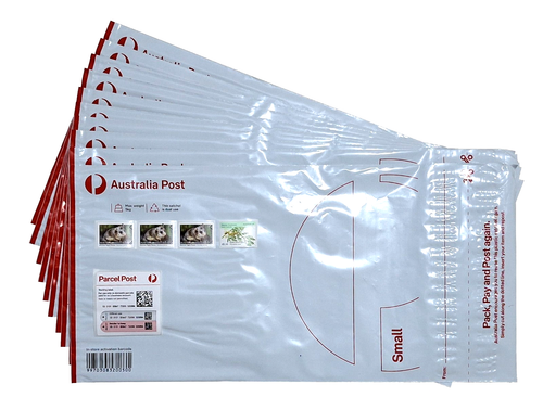10xPack Australia Post Flat rate Prepaid Small Satchel+Tracking Label ...