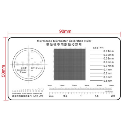 Microscope Micrometer Calibrator Magnifier Film Transparent Soft Gauge ...