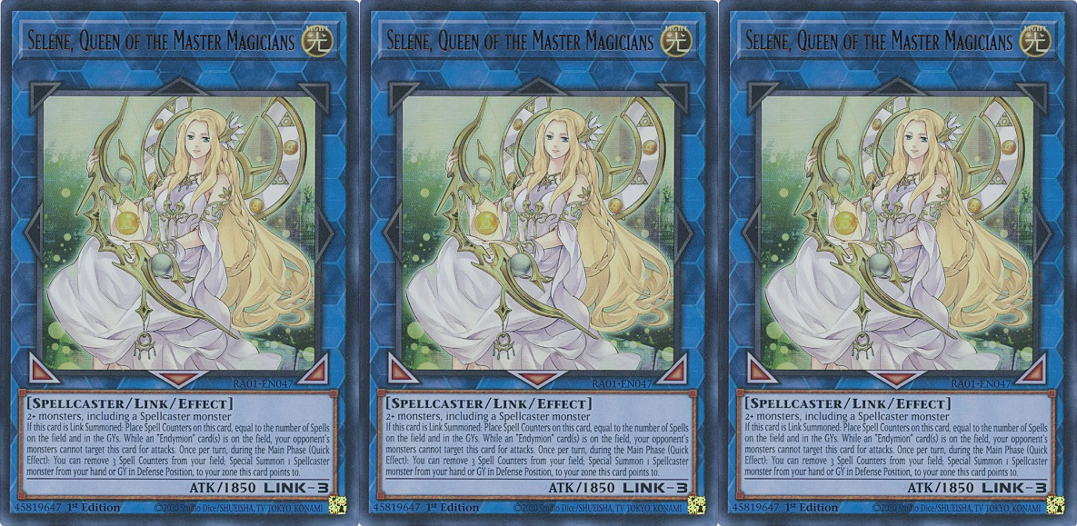 ***3X SELENE, QUEEN OF THE MASTER MAGICIANS*** RA01-EN047 ULTRA RARE NM ...