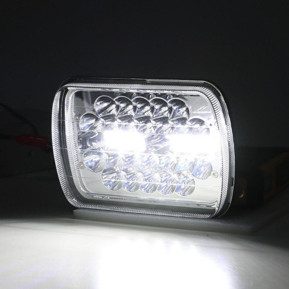 Pair 7x6 5x7" Sealed Beam Led Headlights For GMC Savana 1500 2500 3500 ...