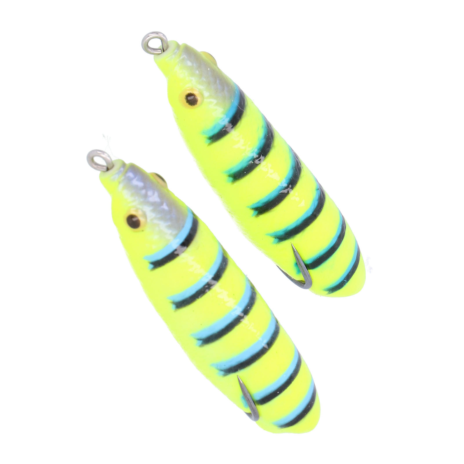 2Pcs Artificial Fish Shaped Bait Lifelike Soft Silicone Lure Fishing ...