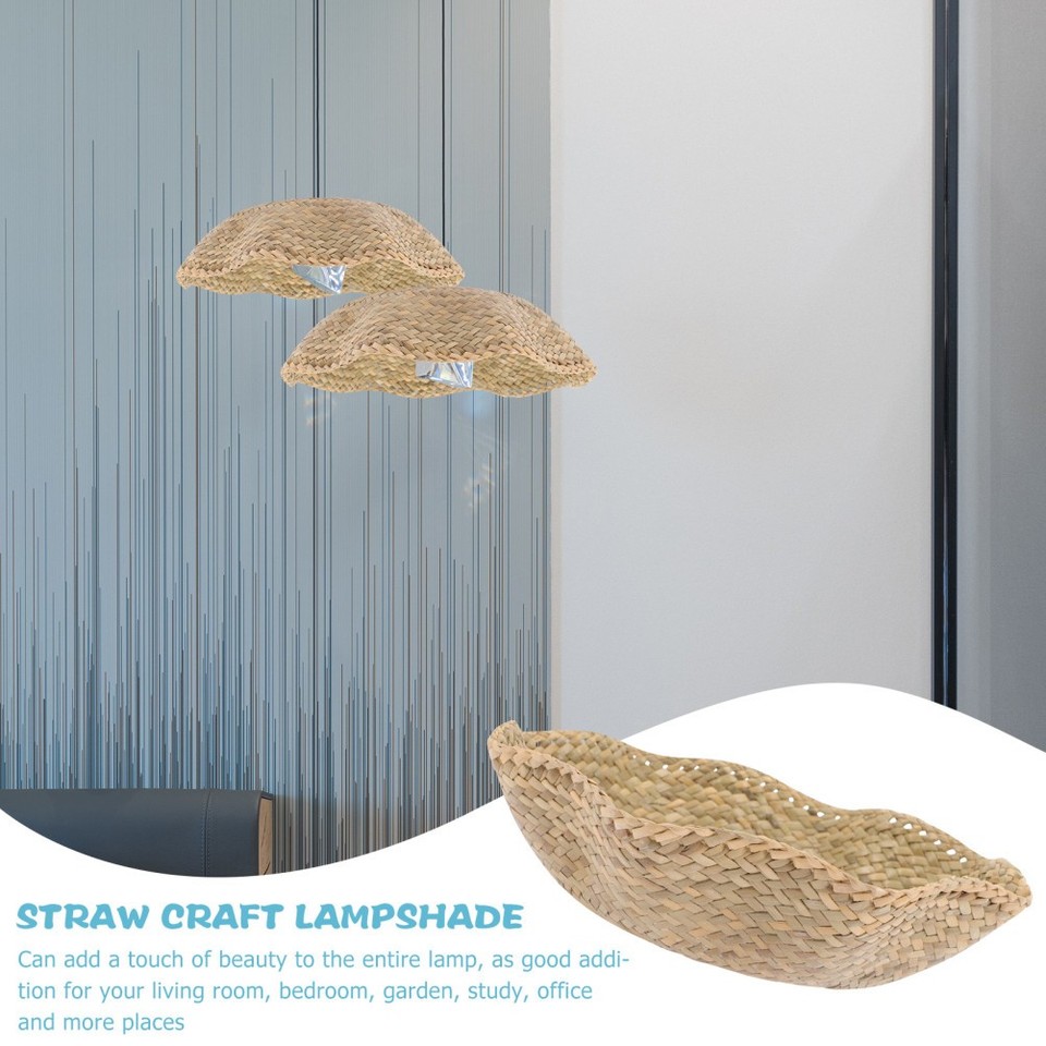 Set of 2 Woven Lamp Cover Hanging Lantern Shade Bamboo Lampshade | eBay ...