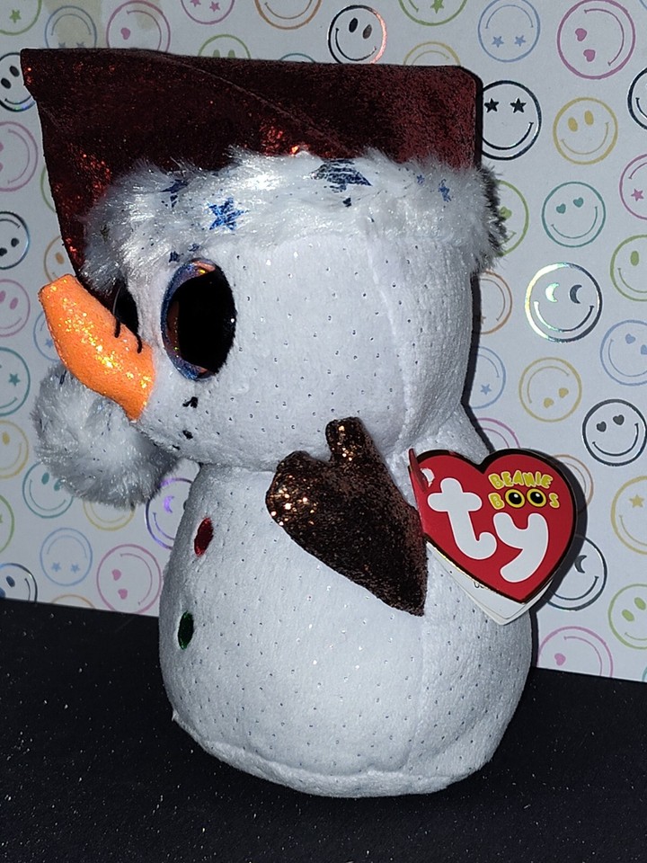 FLURRY TY Beanie Boos Snowman (Glitter Eyes) MWMTs | eBay