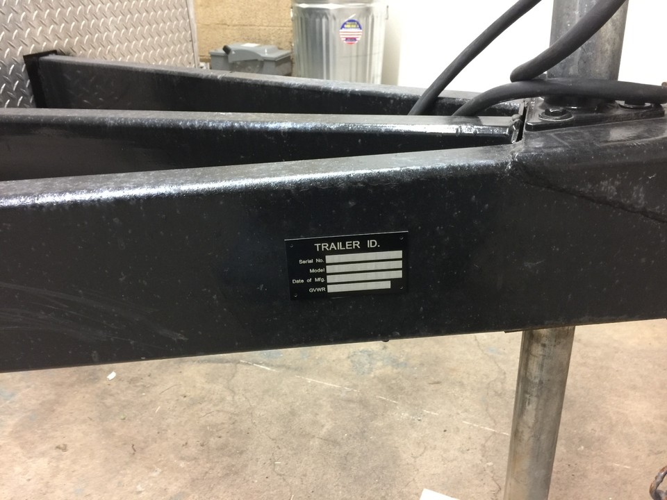 Aluminum Trailer ID Tag Vin Plate Serial GVWR Medical Blank New Free ...