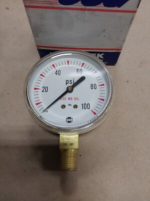 NEW 2 1/2" USG P612 0-100 PSI Pressure Gauge 1/4 ANPT | eBay