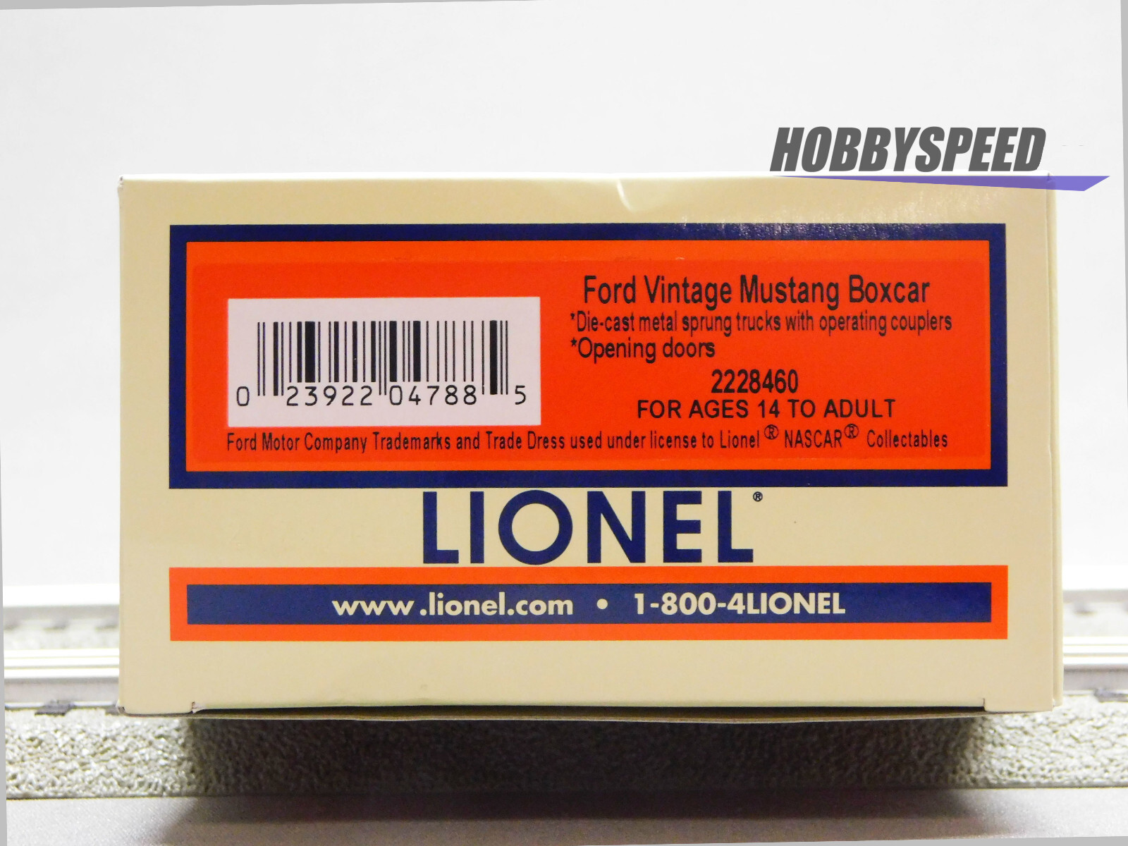 LIONEL FORD VINTAGE MUSTANG BOXCAR O GAUGE blue oval pony railroad ...