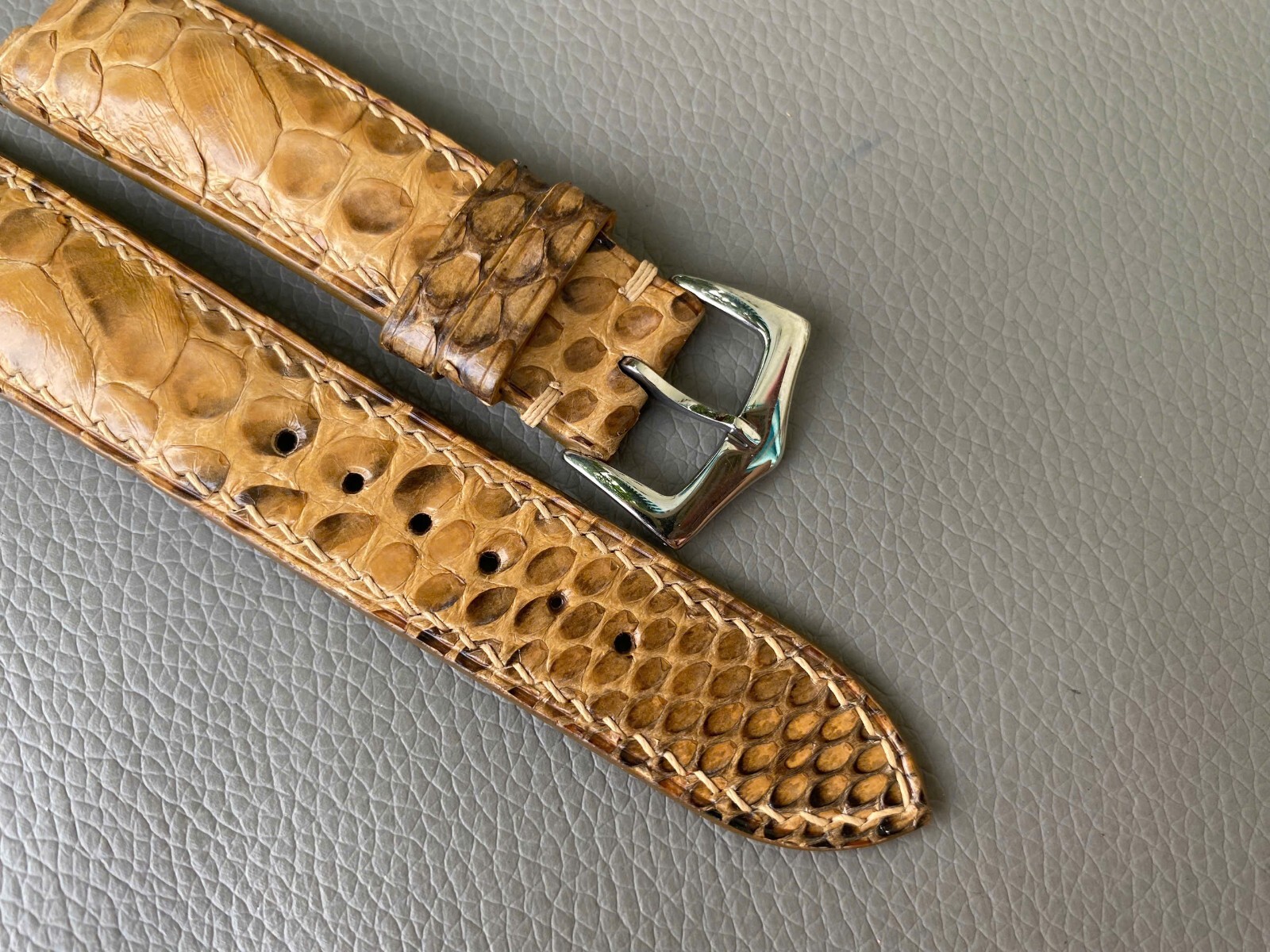 Genuine Snake Skin Watch Strap Band size14 15 16 17 18 19 20 21 22 23 ...
