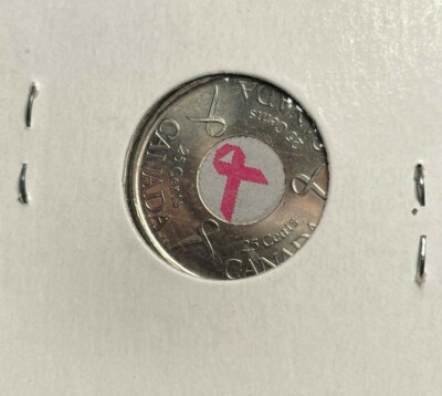 2006 Canadian Breast Cancer Awareness Pink Ribbon Quarter 25 Cents FREE ...